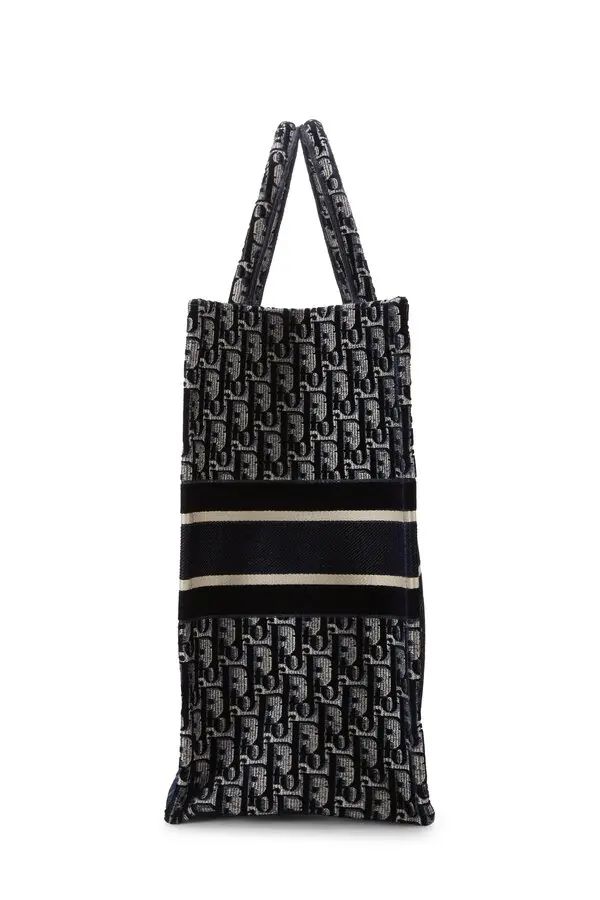 Dior Velvet Book Tote - Navy