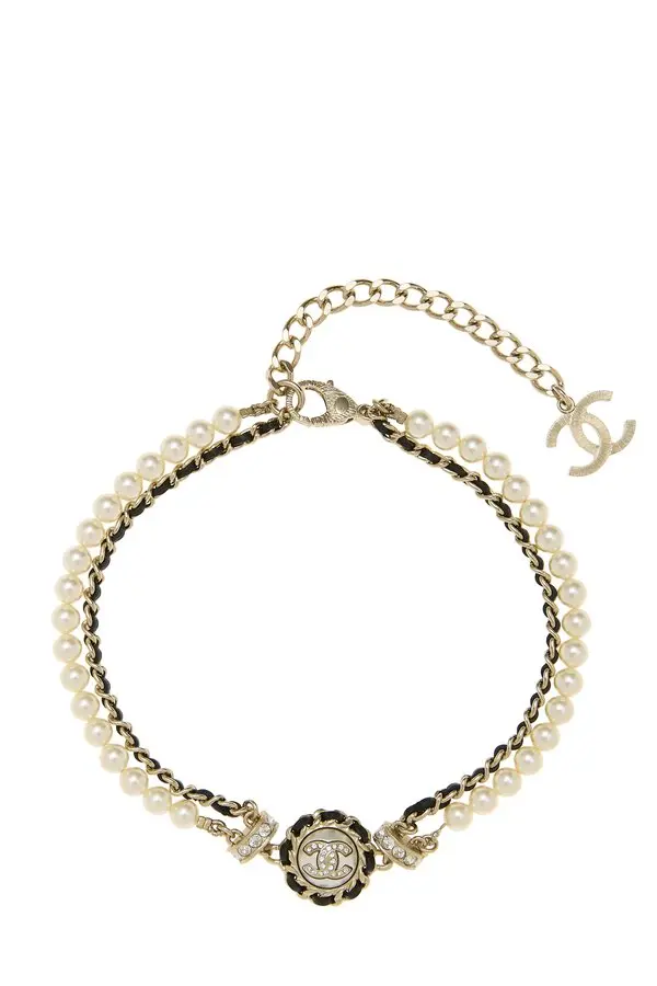 Chanel Faux Pearl Choker - Black
