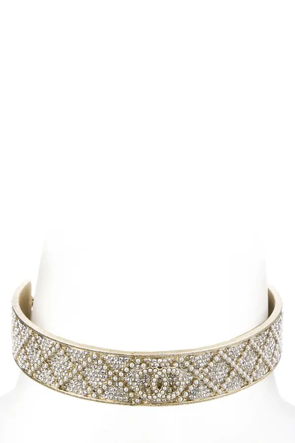 Chanel Faux Pearl Choker - Gold