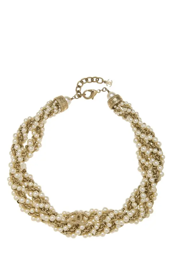 Chanel Faux Pearl Choker - Gold