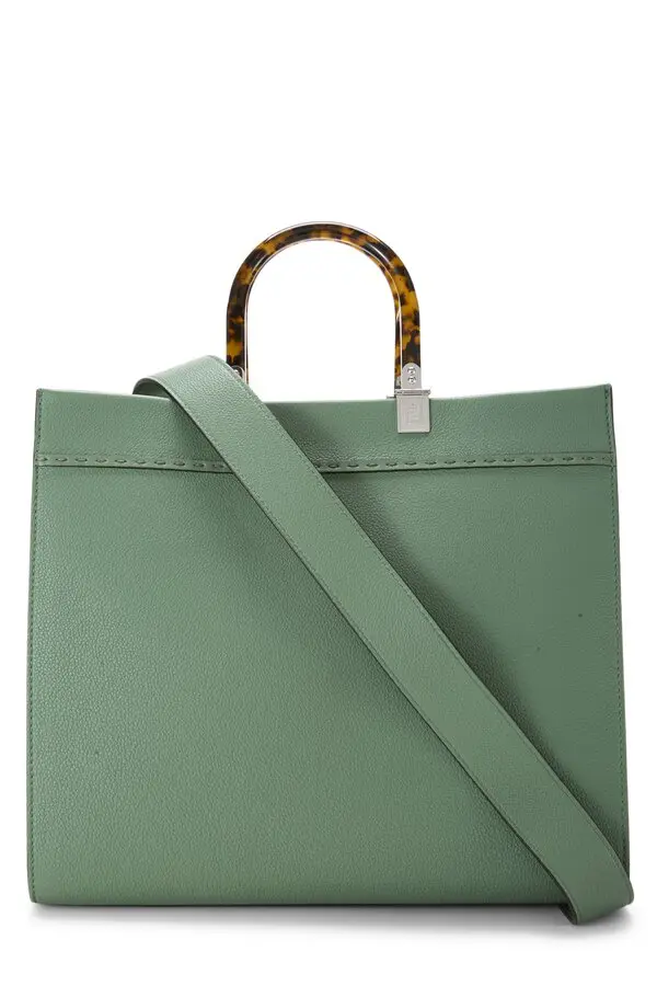 Fendi Calfskin Sunshine Shopper - Green