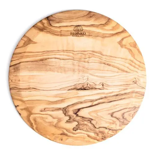 BERARD Olivewood Handcrafted 9-inch Round Cutting Board