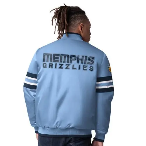 STARTER Memphis Grizzlies Scout Varsity Satin Full-snap Jacket