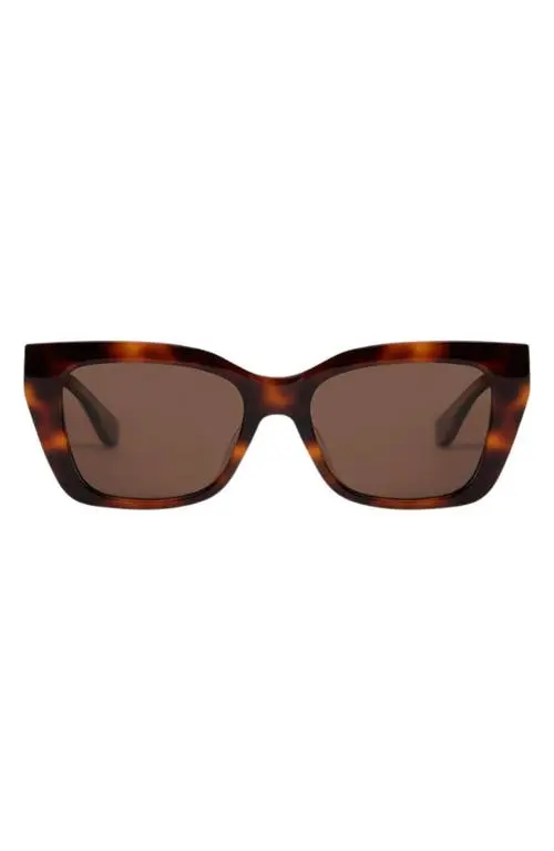 MOHALA EYEWEAR Kai 55mm Polarized Cat Eye Sunglasses - Cappuccino / Tan Lens