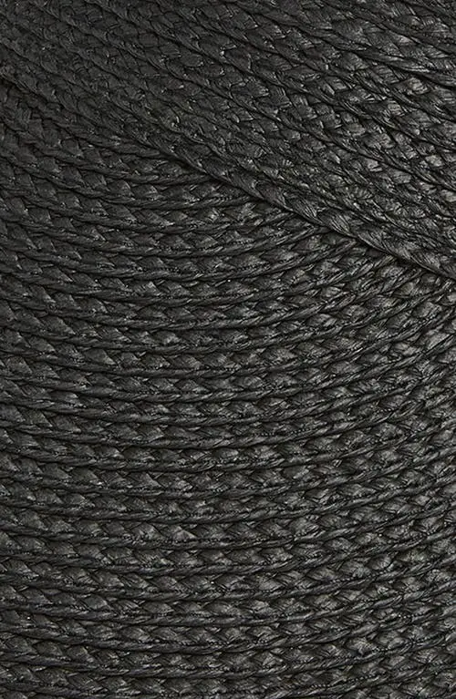 Nordstrom Adjustable Woven Straw Visor - Black