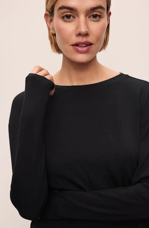 Eberjey Gisele Stretch Modal Pajama Top - Blackdnu