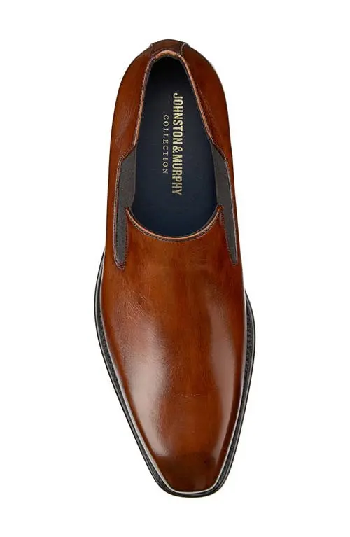Johnston & Murphy Collection Larson Loafer - Mahogany Italian Calfskin