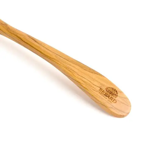 BERARD Handcrafted Olive Wood 12 Inch Slotted Spoon