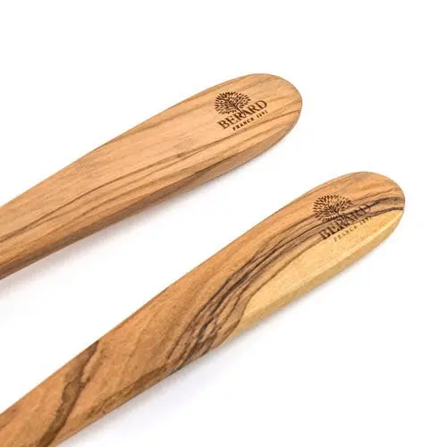 BERARD Handcrafted Olive Wood 2 Piece Salad Serving Set