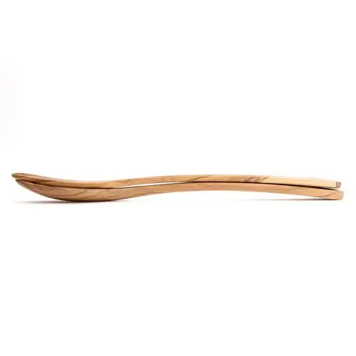 BERARD Handcrafted Olive Wood 2 Piece Salad Serving Set