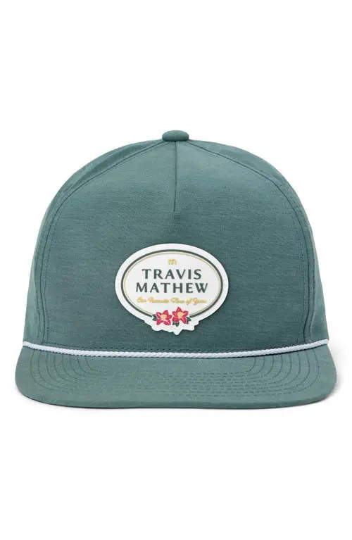 Travis Mathew Patron Badge Baseball Cap - Silver Pine
