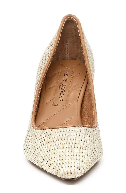 KELSI DAGGER BROOKLYN Woven Raffia Pumps