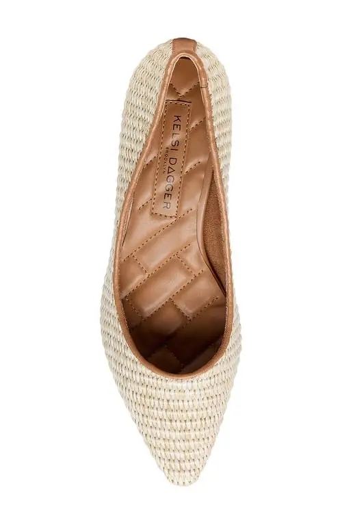 KELSI DAGGER BROOKLYN Woven Raffia Pumps