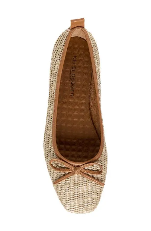 KELSI DAGGER BROOKLYN Frankie Raffia Ballet Flat