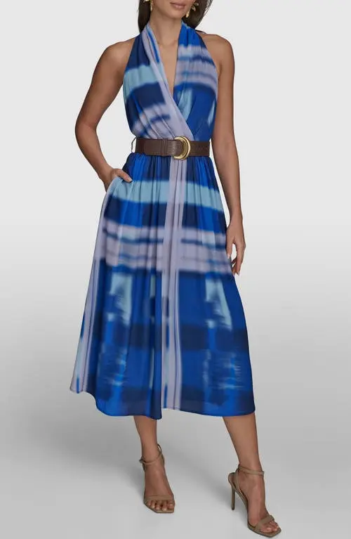 Donna Karan New York Tie Dye Sleeveless Midi Dress