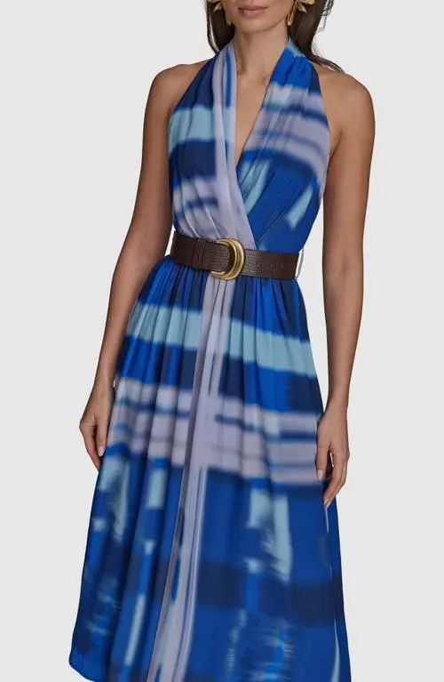Donna Karan New York Tie Dye Sleeveless Midi Dress