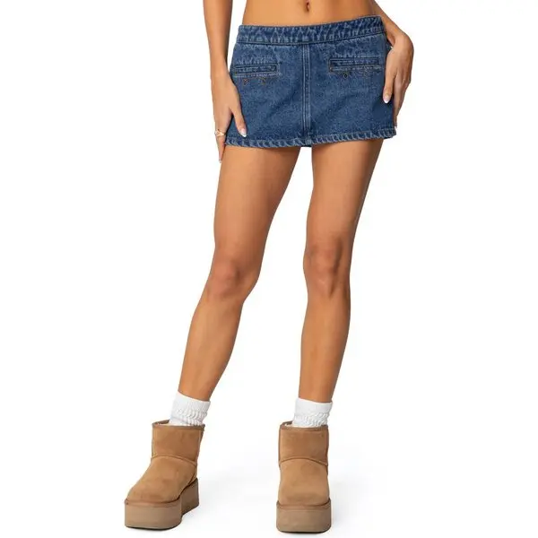 EDIKTED Anita Denim Mini Skort