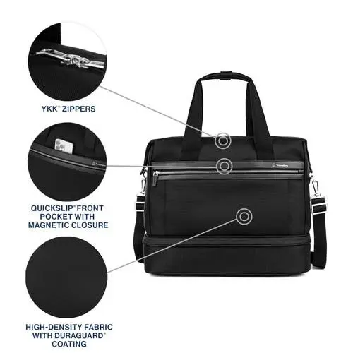 TRAVELPRO Platinum Elite Drop-bottom Weekender Bag - Black