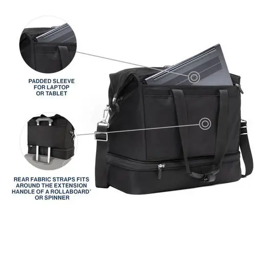 TRAVELPRO Platinum Elite Drop-bottom Weekender Bag - Black