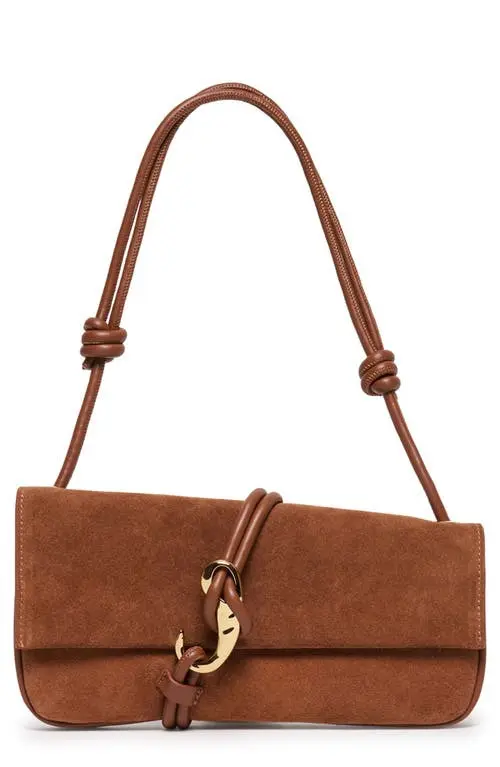 Dolce Vita Alice Suede Shoulder Bag - Saddle