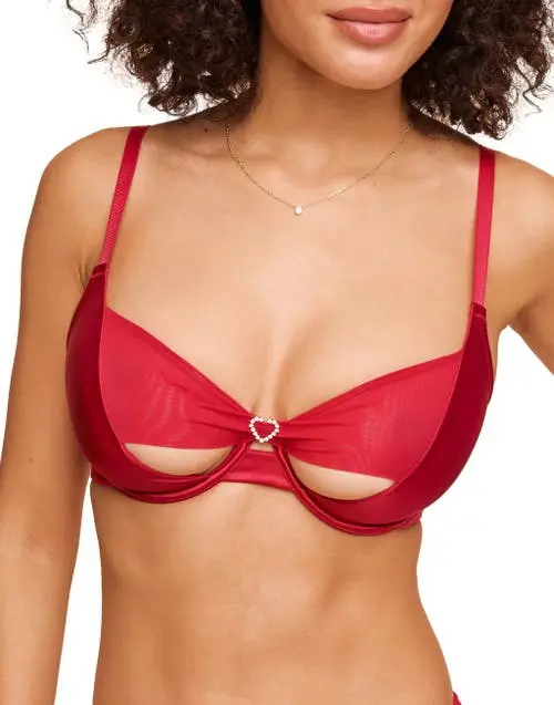 ADORE ME Libi Unlined Demi Bra - Dark Red