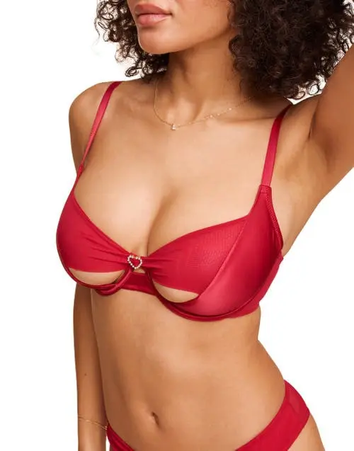 ADORE ME Libi Unlined Demi Bra - Dark Red