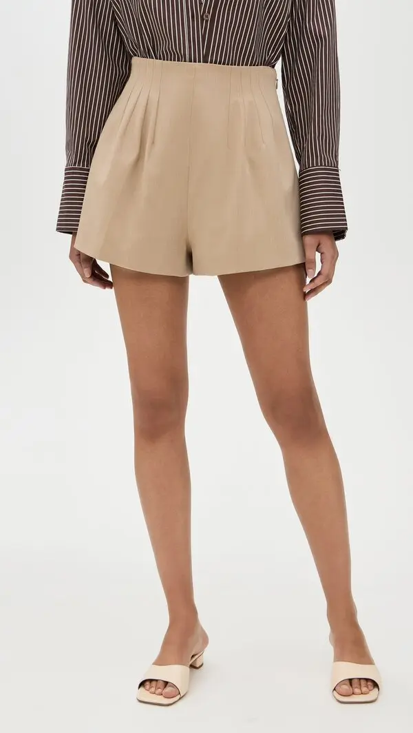 Staud Magpie Shorts - Stone