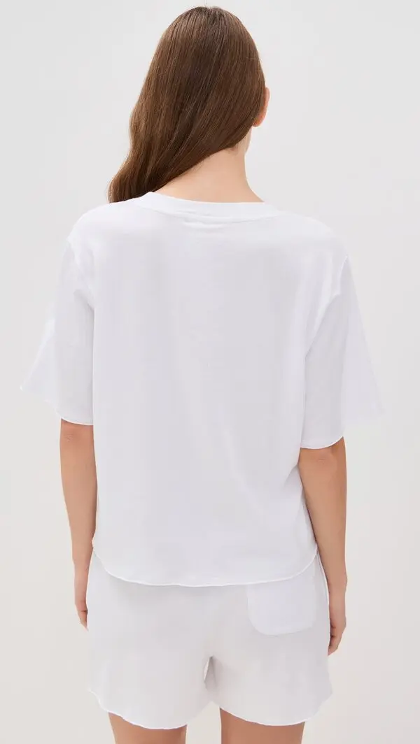 Polo Ralph Lauren French Terry Short Sleeve Pajamas Set - White