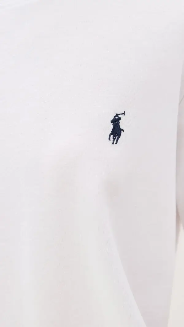 Polo Ralph Lauren French Terry Short Sleeve Pajamas Set - White
