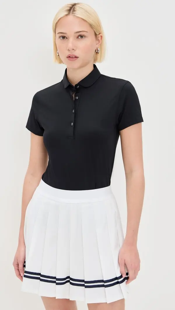 Greyson Scarlett Polo Shirt With Partial Button Placket And Logo Patch - Shepherd