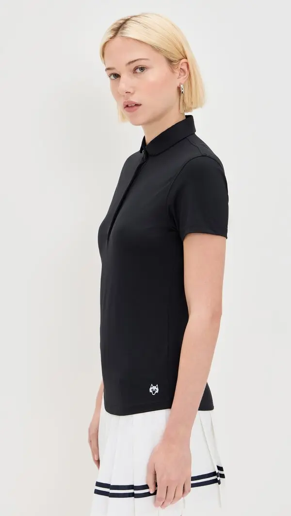 Greyson Scarlett Polo Shirt With Partial Button Placket And Logo Patch - Shepherd