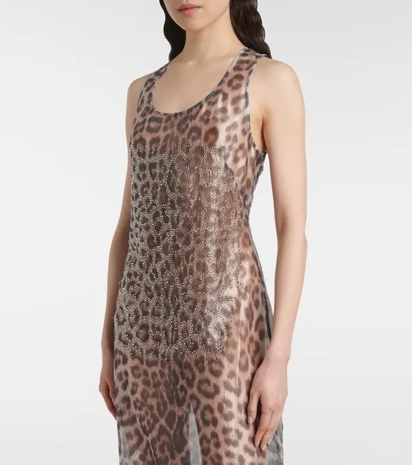 JACQUES WEI Crystal-embellished Maxi Dress