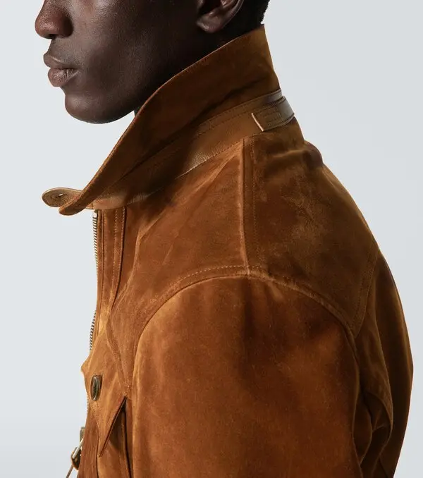 TOM FORD Suede Blouson - Brown