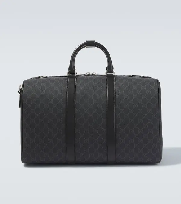 Gucci Gg Supreme Canvas Duffel Bag - Black