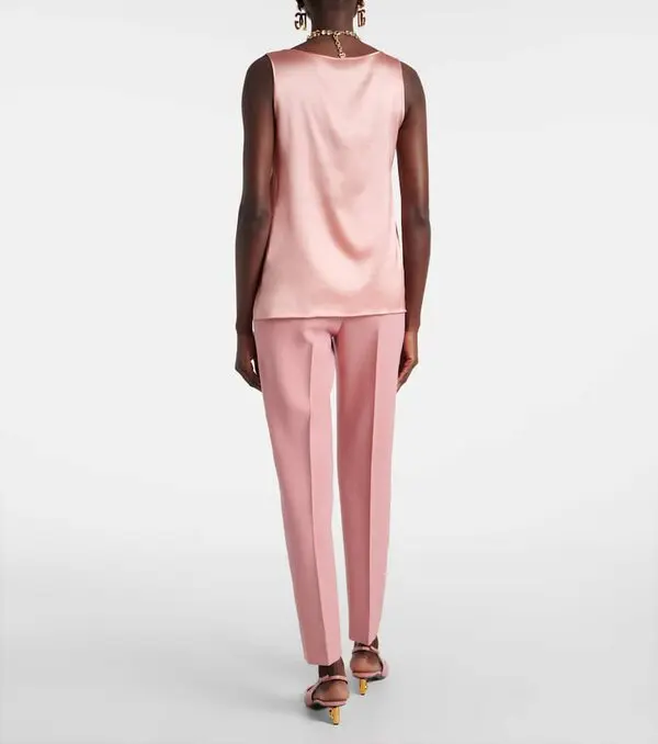 Dolce & Gabbana Dg Silk-blend Satin Top