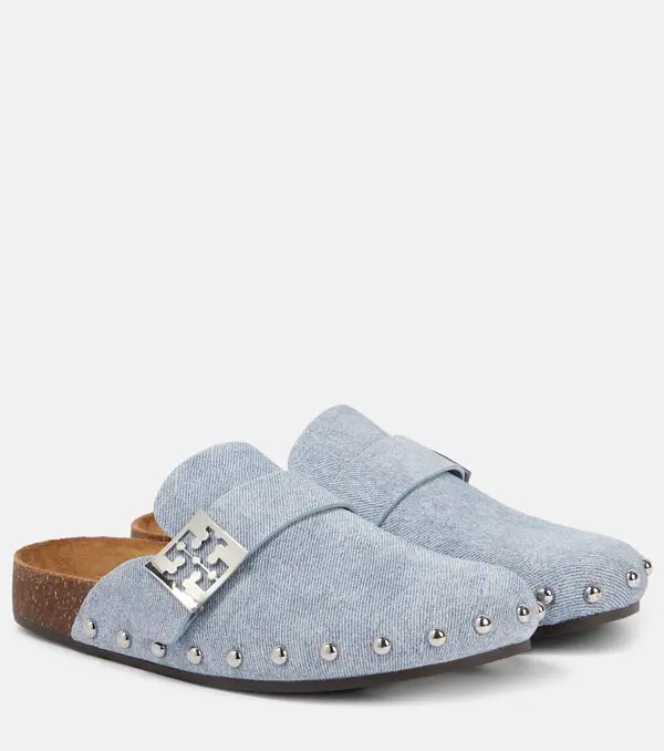 Tory Burch Mellow Studded Clogs - Blue