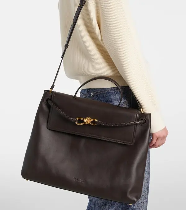 Bottega Veneta Ciao Ciao Knot Large Tote - Brown