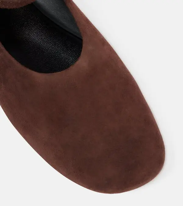 Tory Burch Suede Mary Jane Flats - Brown