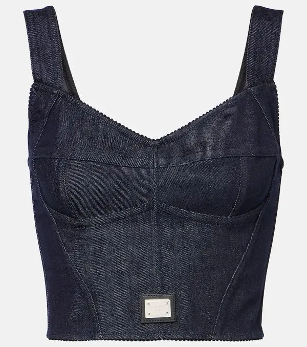 Dolce & Gabbana Denim Bustier Top