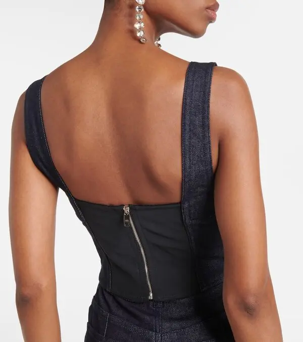 Dolce & Gabbana Denim Bustier Top