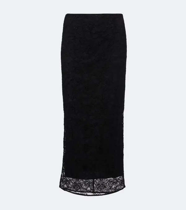 Dolce & Gabbana Lace Midi Skirt - Black