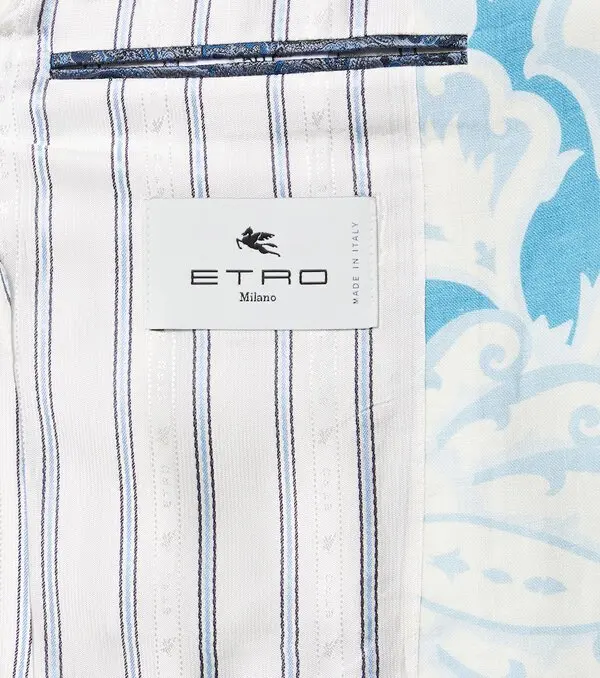 Etro Printed Single-breasted Cotton Blazer