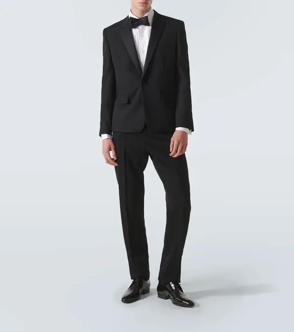 Saint Laurent Wool Tuxedo Jacket - Black
