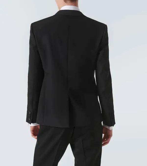 Saint Laurent Wool Tuxedo Jacket - Black