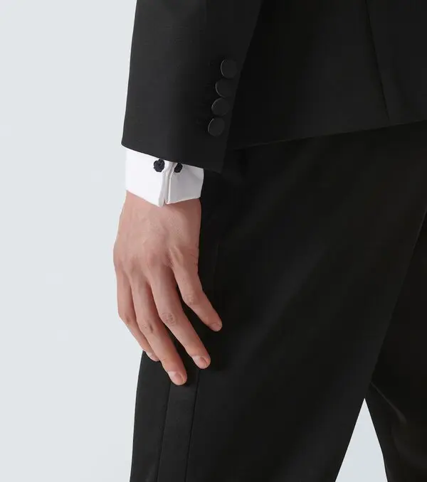 Saint Laurent Wool Tuxedo Jacket - Black