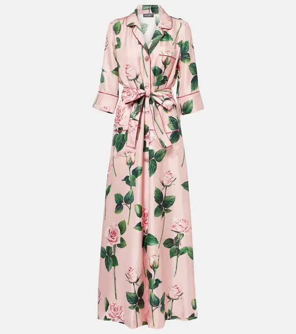 Dolce & Gabbana Floral Silk Satin Maxi Dress - Multicoloured