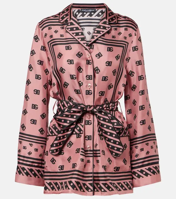 Dolce & Gabbana Dg Silk Satin Shirt - Pink