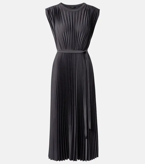 JOSEPH Volta Belted Midi Dress - Grey