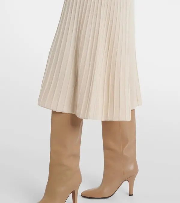 JOSEPH Ribbed-knit Wool Midi Dress