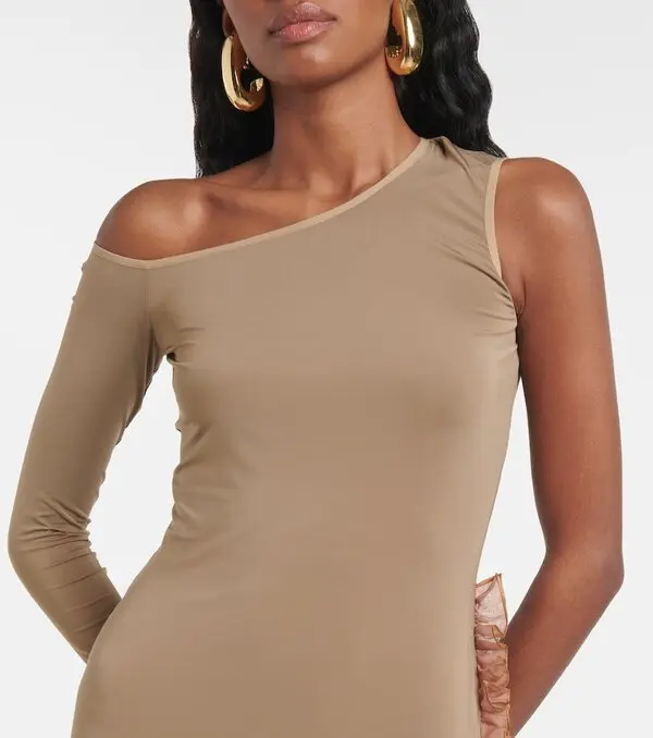 NENSI DOJAKA Asymmetric Ruffled Maxi Dress